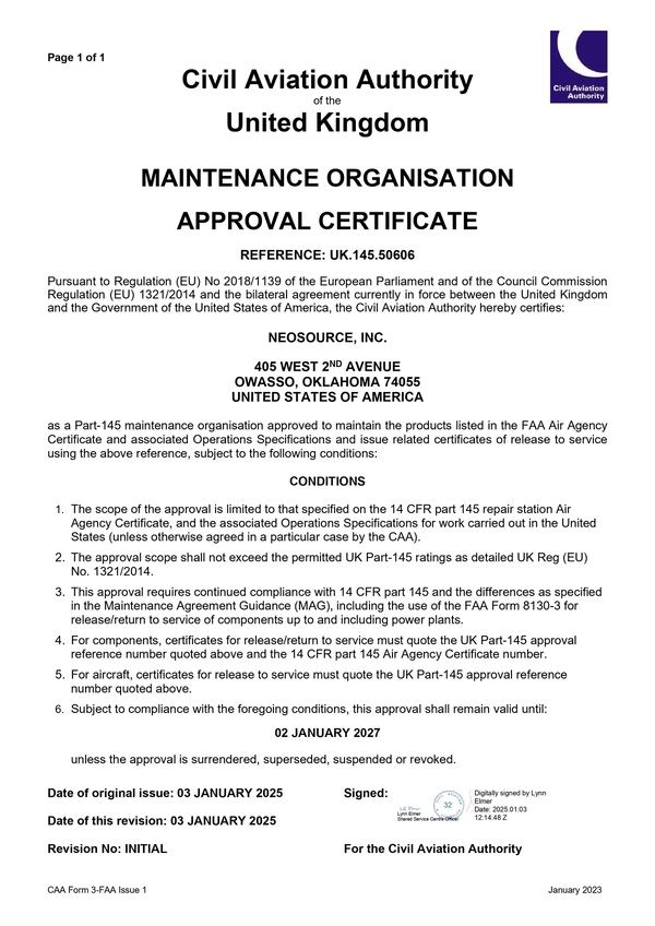 CERTIFICATIONS – Neo Source